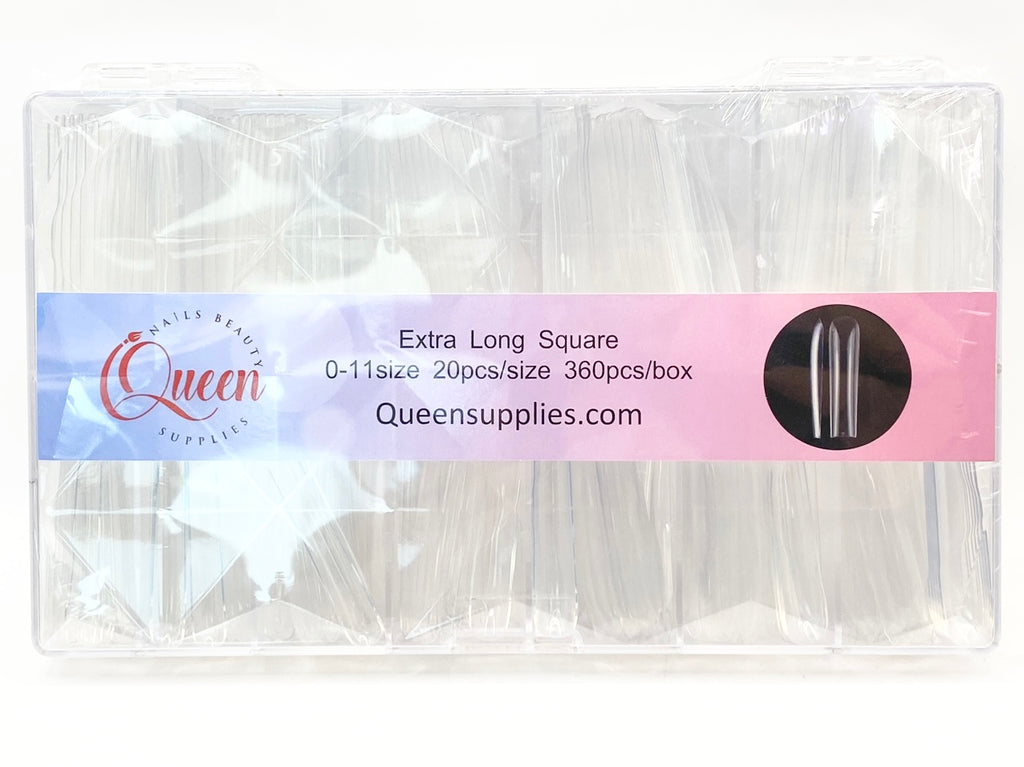 Queen - Full Cover Tips - 3xl Square Nail 360pc – Queen Nails & Beauty ...