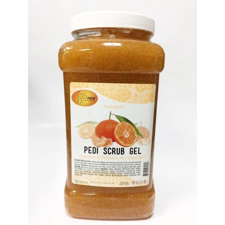 Spa Redi - Pedi Scrub Gel - Mandarin 128oz – Queen Nails & Beauty Supplies