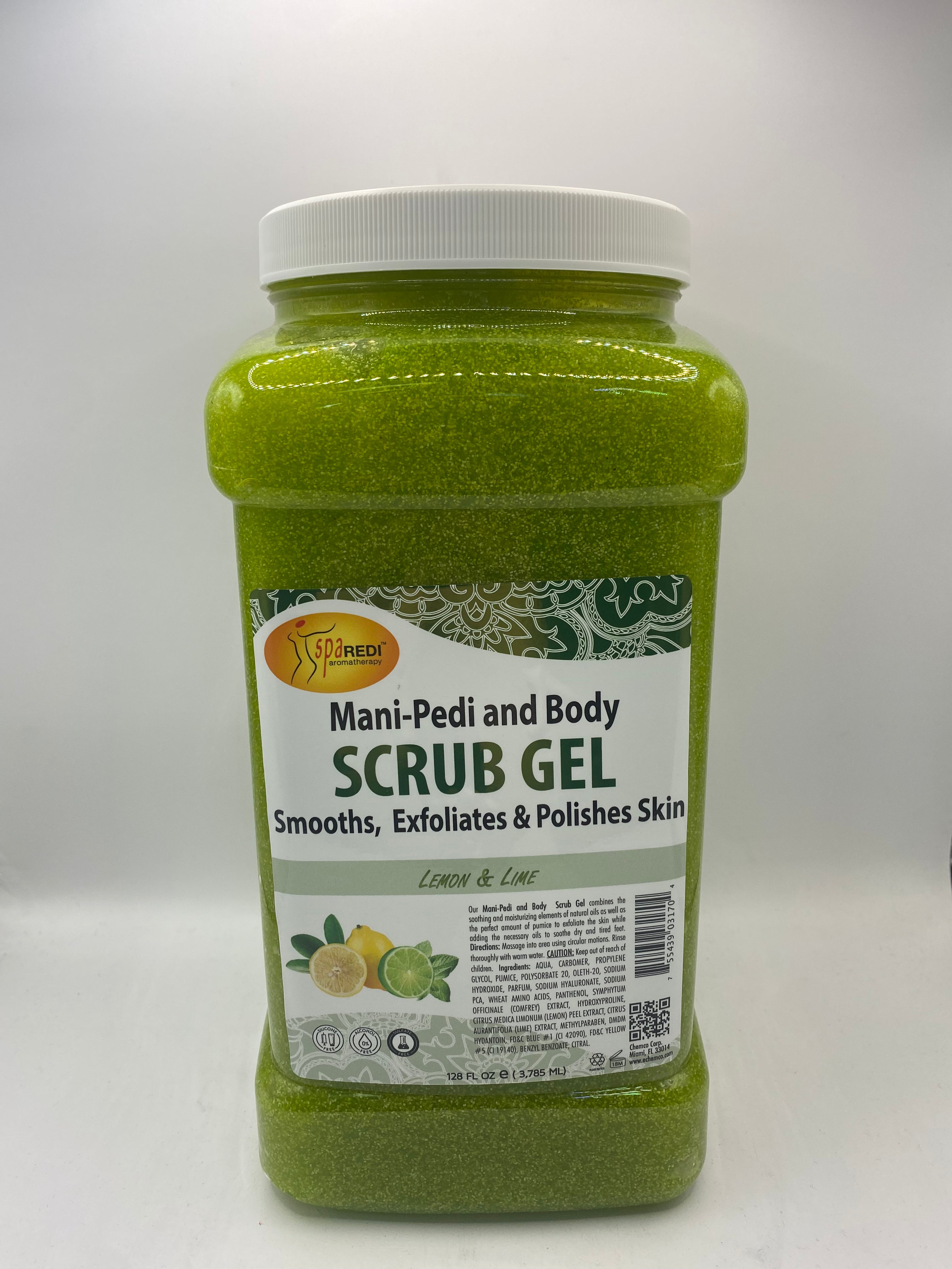 Spa Redi - Pedi Scrub Gel - Lemon & Lime 128oz – Queen Nails & Beauty ...