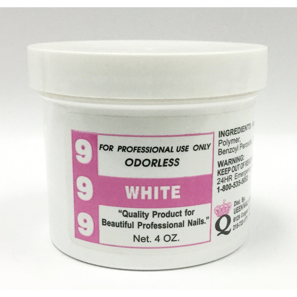 999 White Acrylic Powder 04oz – Queen Nails & Beauty Supplies